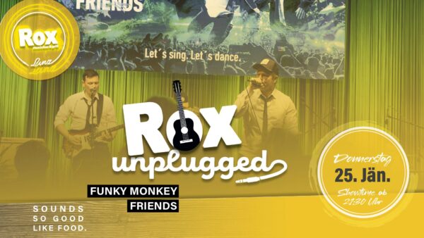 Rox Unplugged Funky Monkey Friends | DO 25.01. - Rox Linz - Burger ...